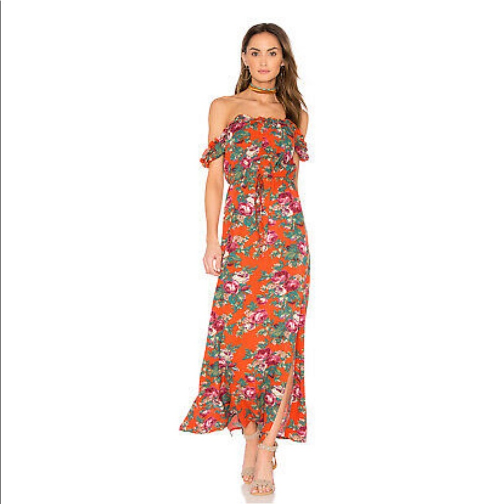 Auguste Stevie Maxi Dress In Vintage Heart Red - Gem